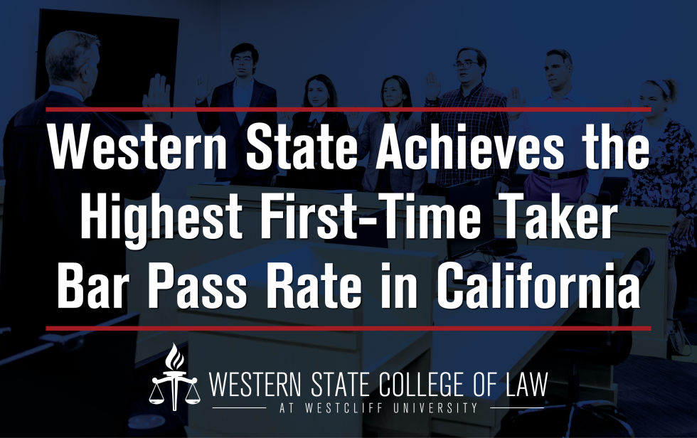 Western State first-time taker bar pass rate highest in California