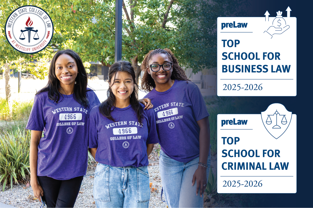 Western State Named Top Law School for Criminal & Business Law
